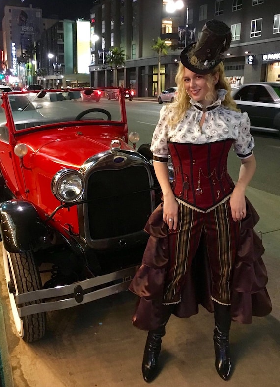 Items similar to 5 pc Time Traveler - costume set - Corset, Capris ...