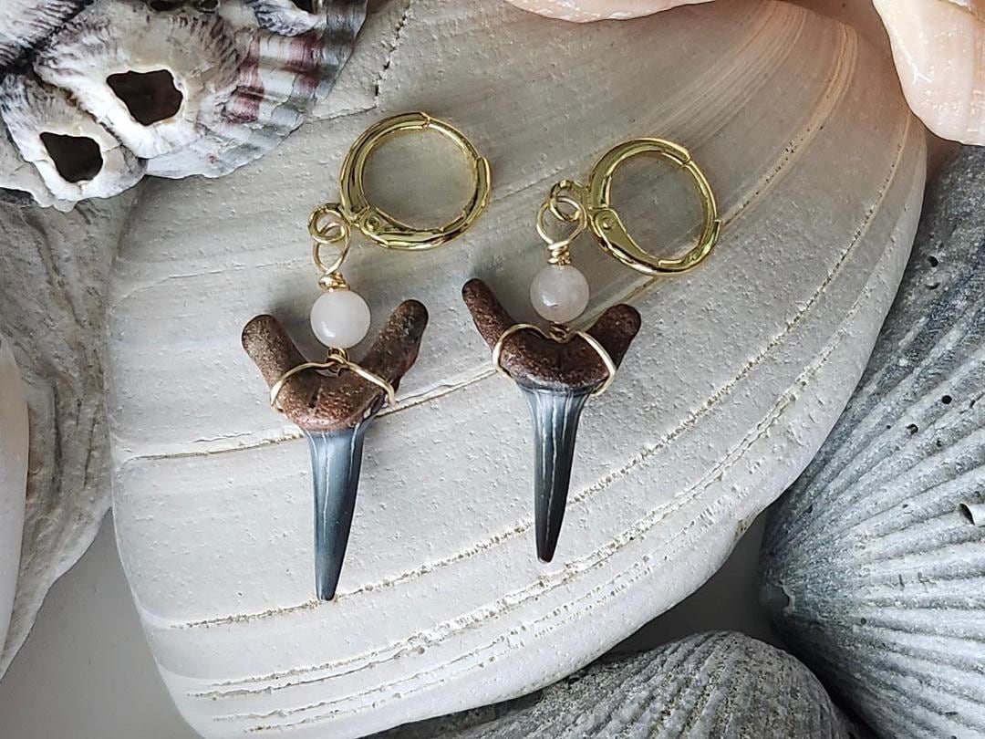 Shark Teeth Earrings - Etsy
