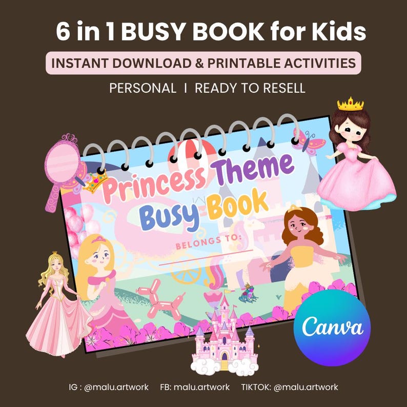 Toddler Learning Busy Book: Tracing, Numbers, Letters (PDF Printable ...