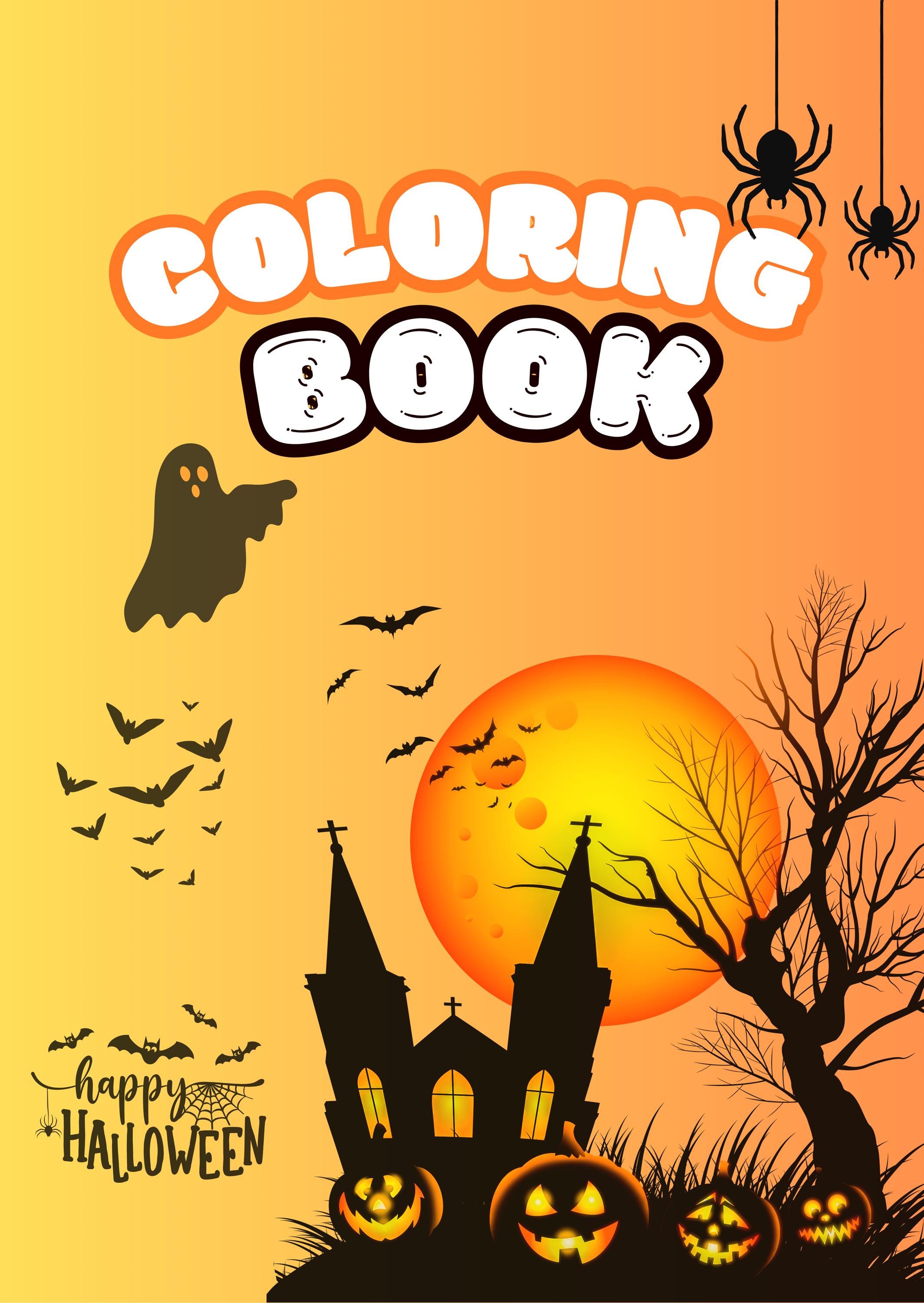 Halloween Coloring Book Printables: 25 Spooky Pages (digital Download ...