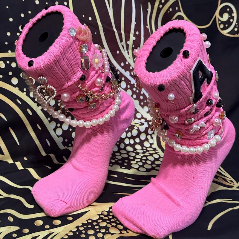 Rhinestone Socks - Etsy