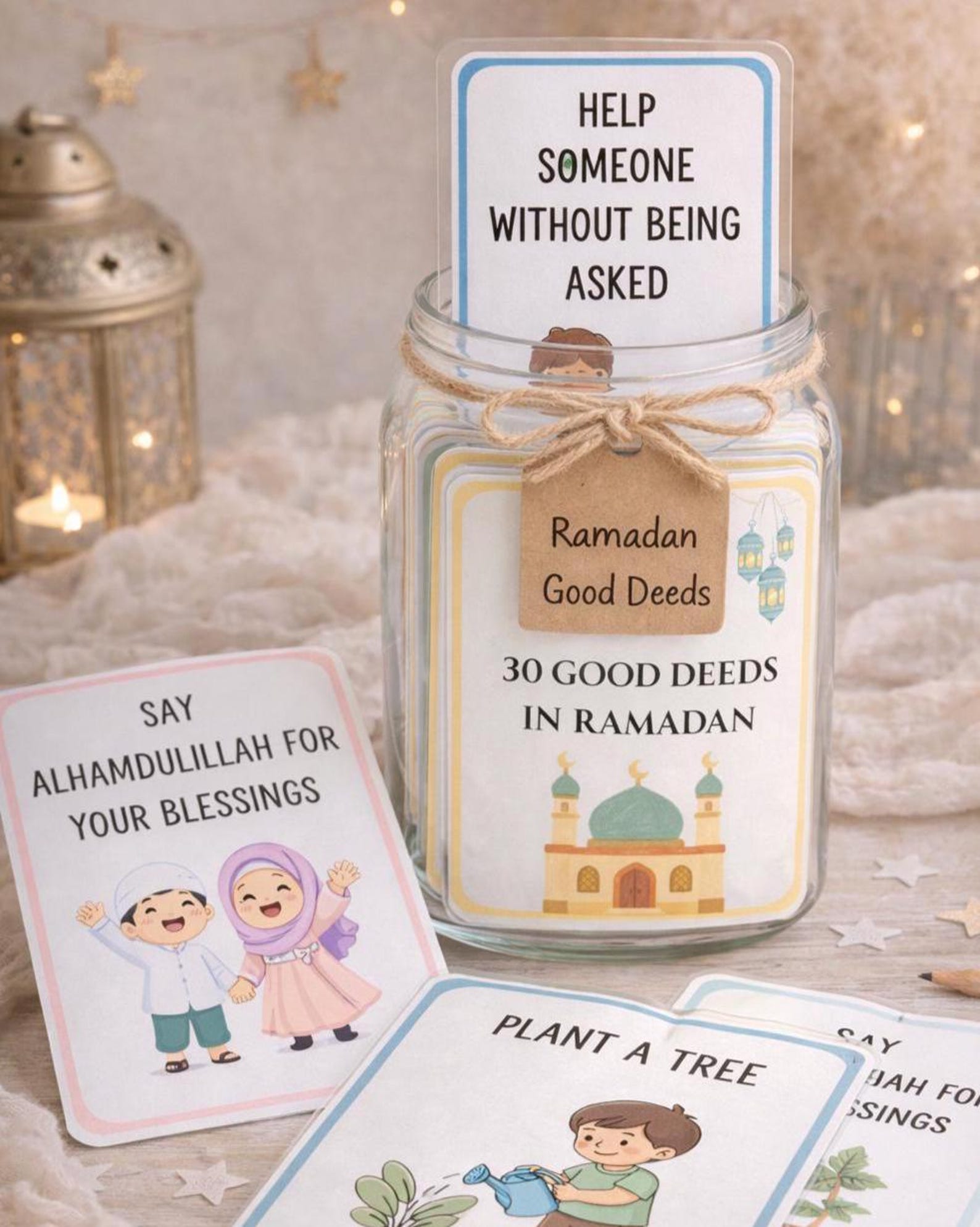 30 Ramadan Good Deeds Cards for Kids, Islamic Printable Ramadan ...