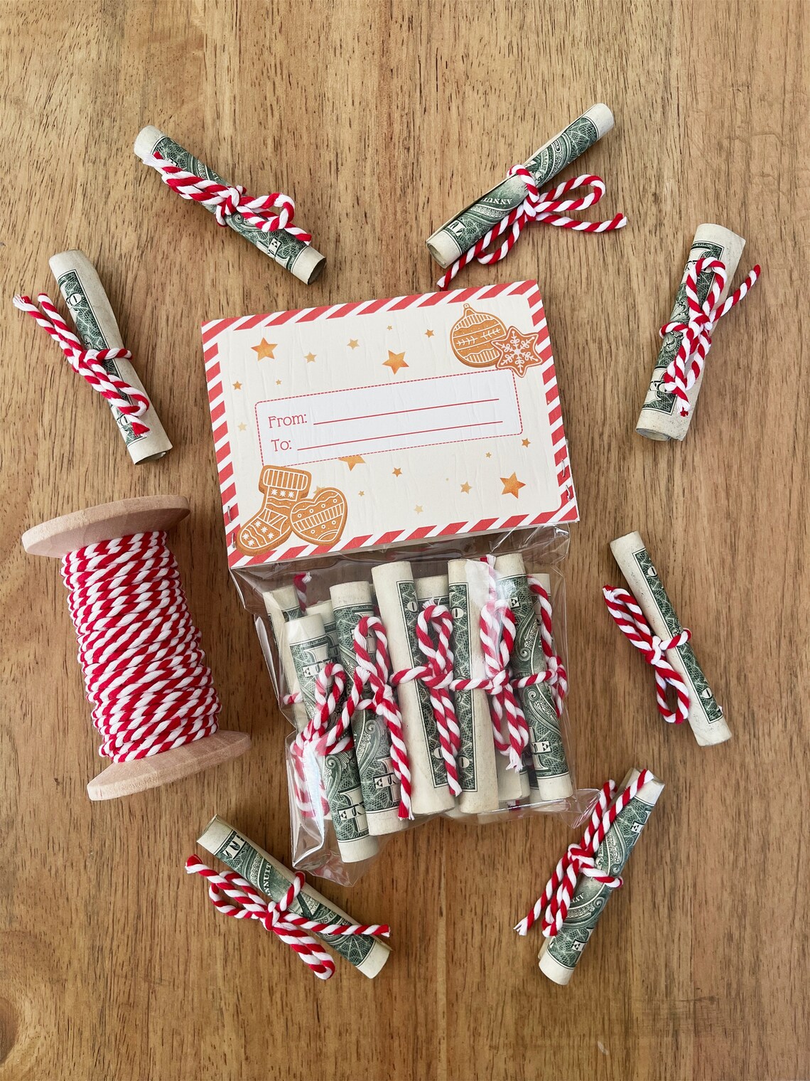 Holiday Dough Money Gift Bag Topper: Christmas Printable (instant ...