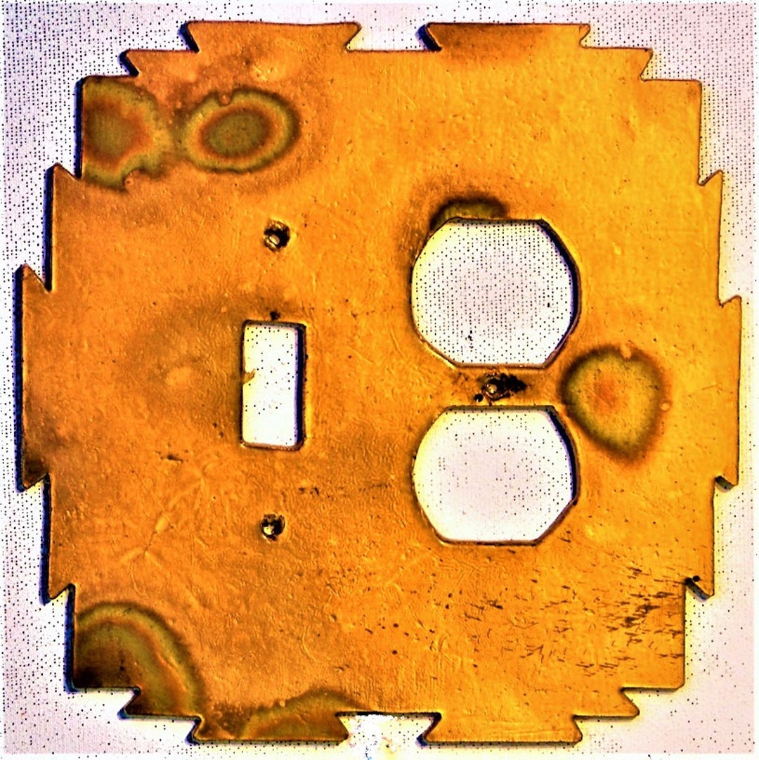 Coppercutts Heat Treated Copper 6 X 6 Double Combo Switch Outlet Plate ...