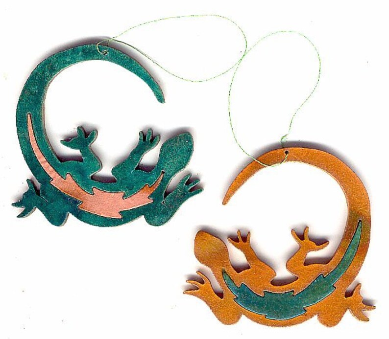 Coppercutts Round Lizard Ornament Rustic Southwest Copper and - Etsy