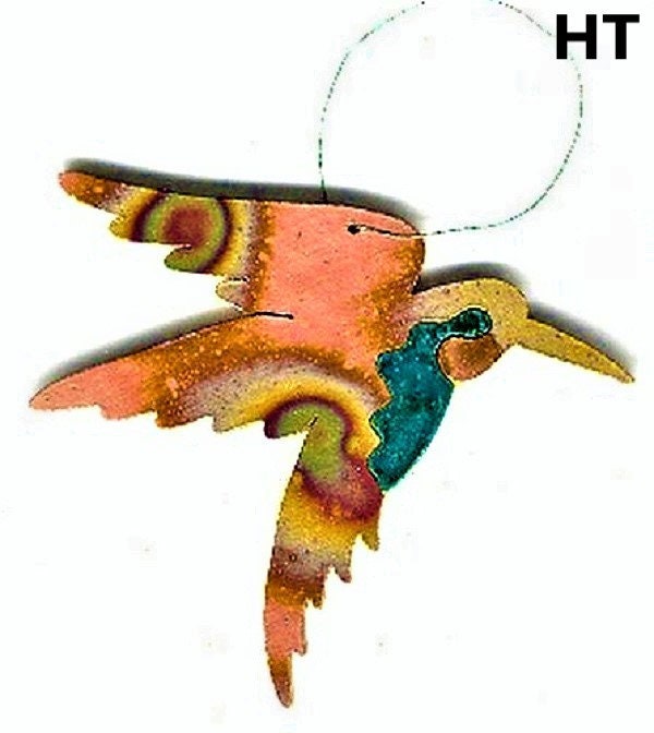 Coppercutts Hummingbird Ornament Rustic Southwest Copper and Wood With ...