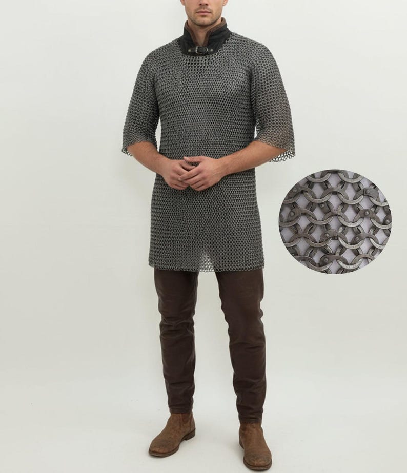 Chainmail Hauberk – 8mm Flat Riveted Rings With Flat Washers - Etsy