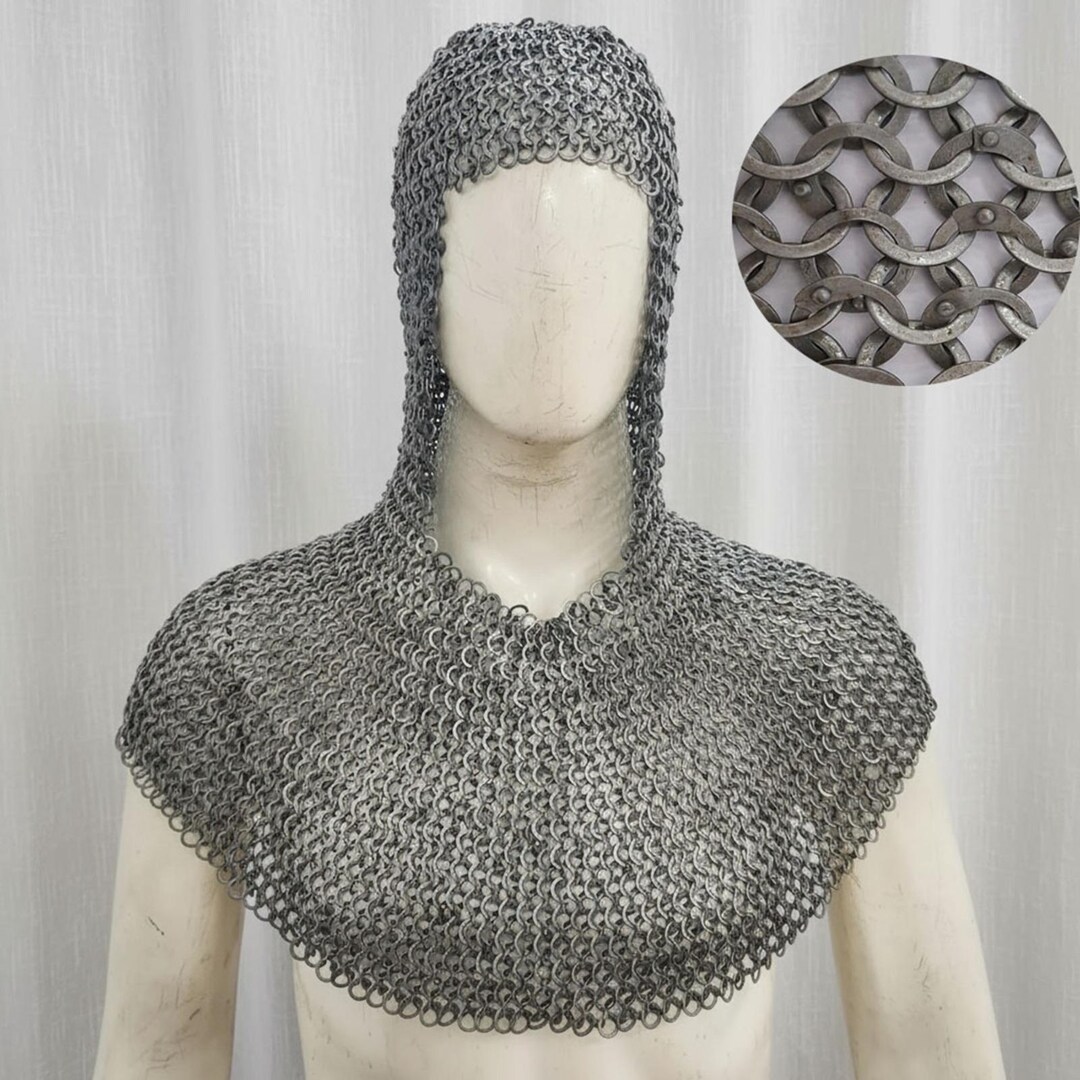 Medieval Chainmail Hood – 9mm Flat Riveted With Flat Washer - Etsy