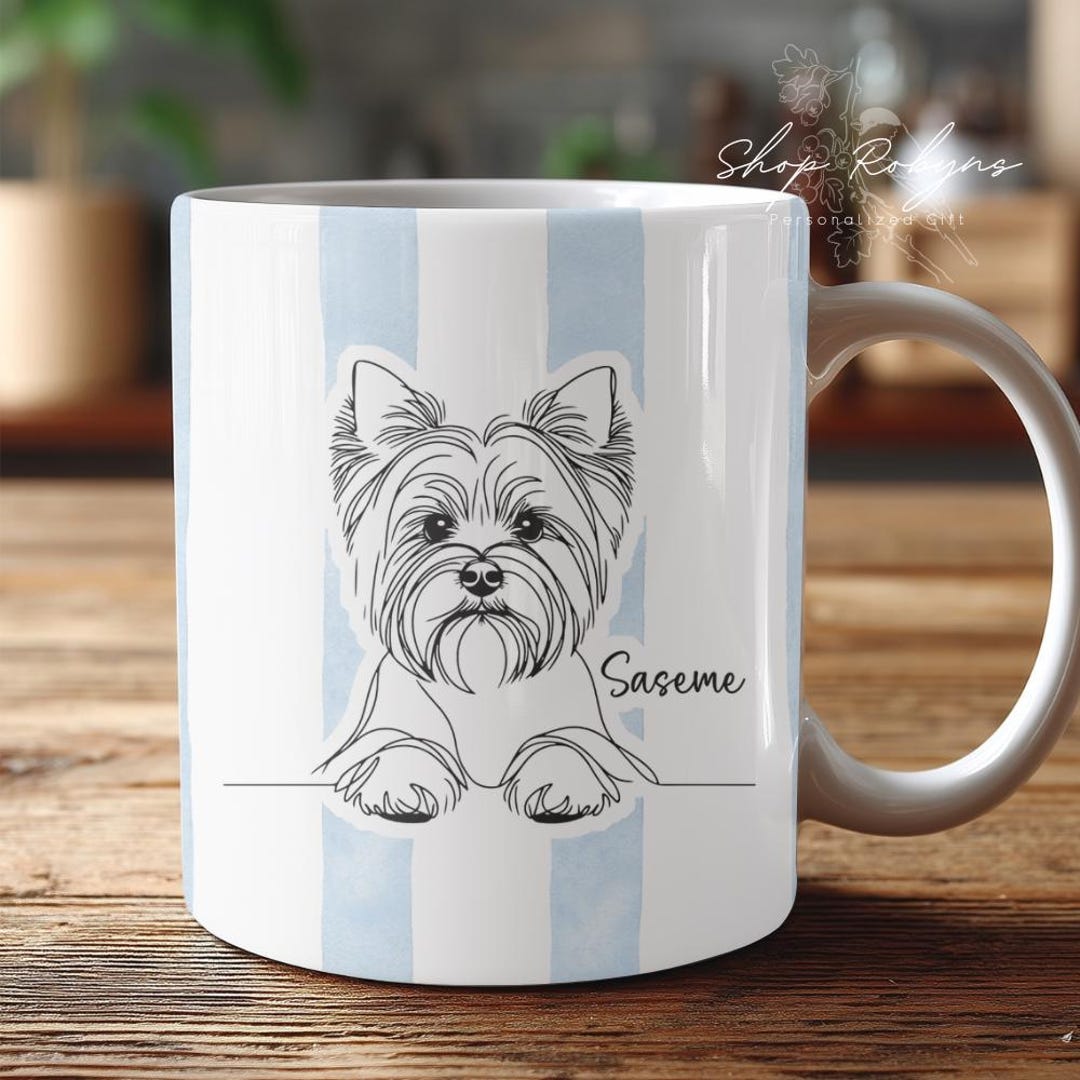 Personalized Pet Portrait Mug: Custom Dog & Cat Lover Gift - Etsy