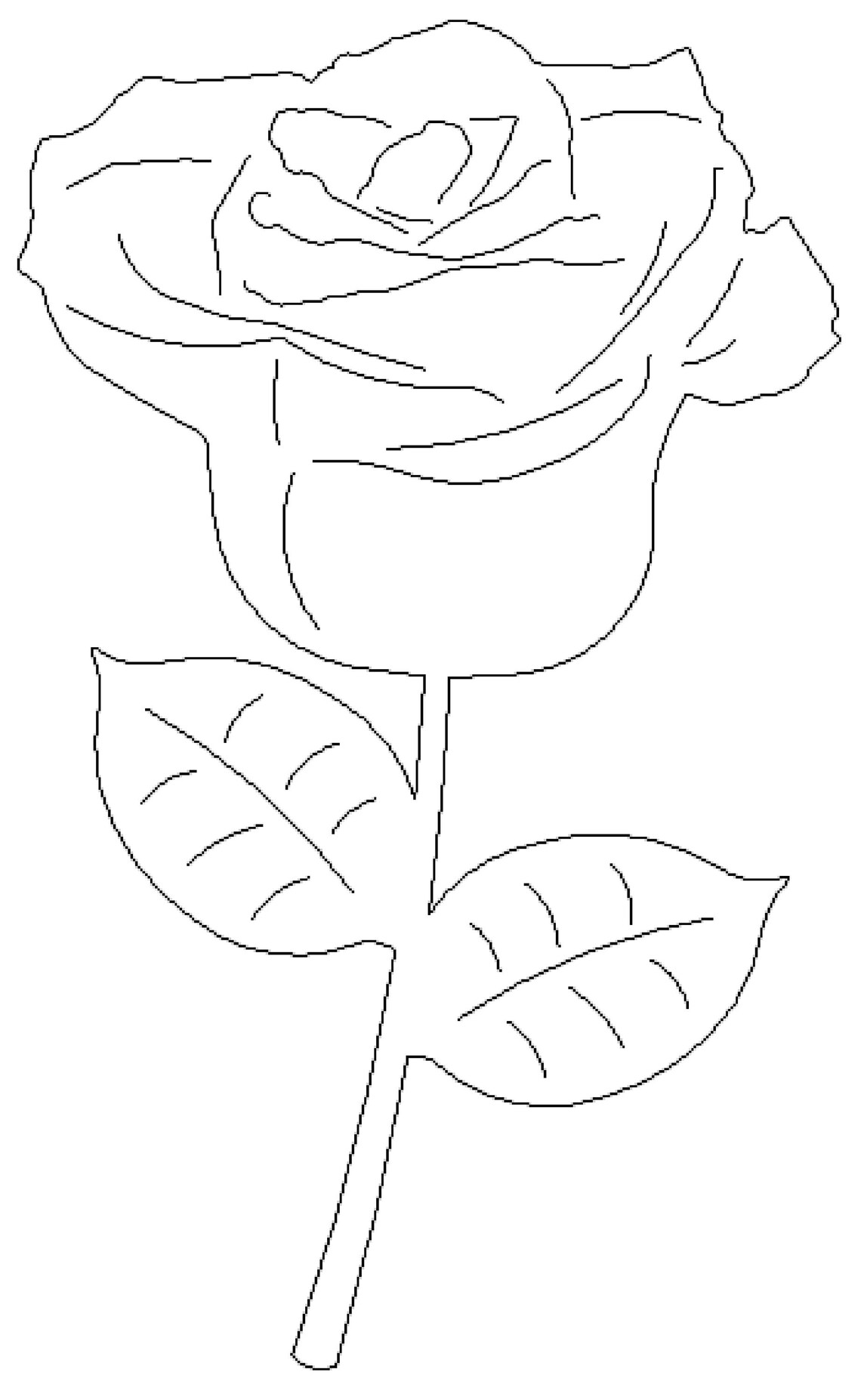 Rose - Autocad Created DXF File for Cutting (laser, Plasma, Plastic ...