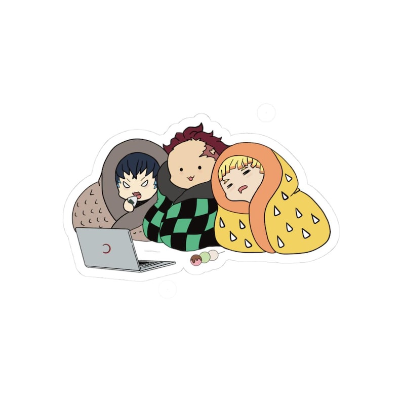 Demon Slayer / Kimetsu No Yaiba Sleepover Cute Cozy Chibi Sticker ...