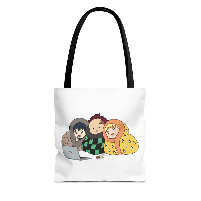 Demon Slayer Sleepover Cute Cozy Tote Bag | Anime Tanjiro, Zenitsu ...