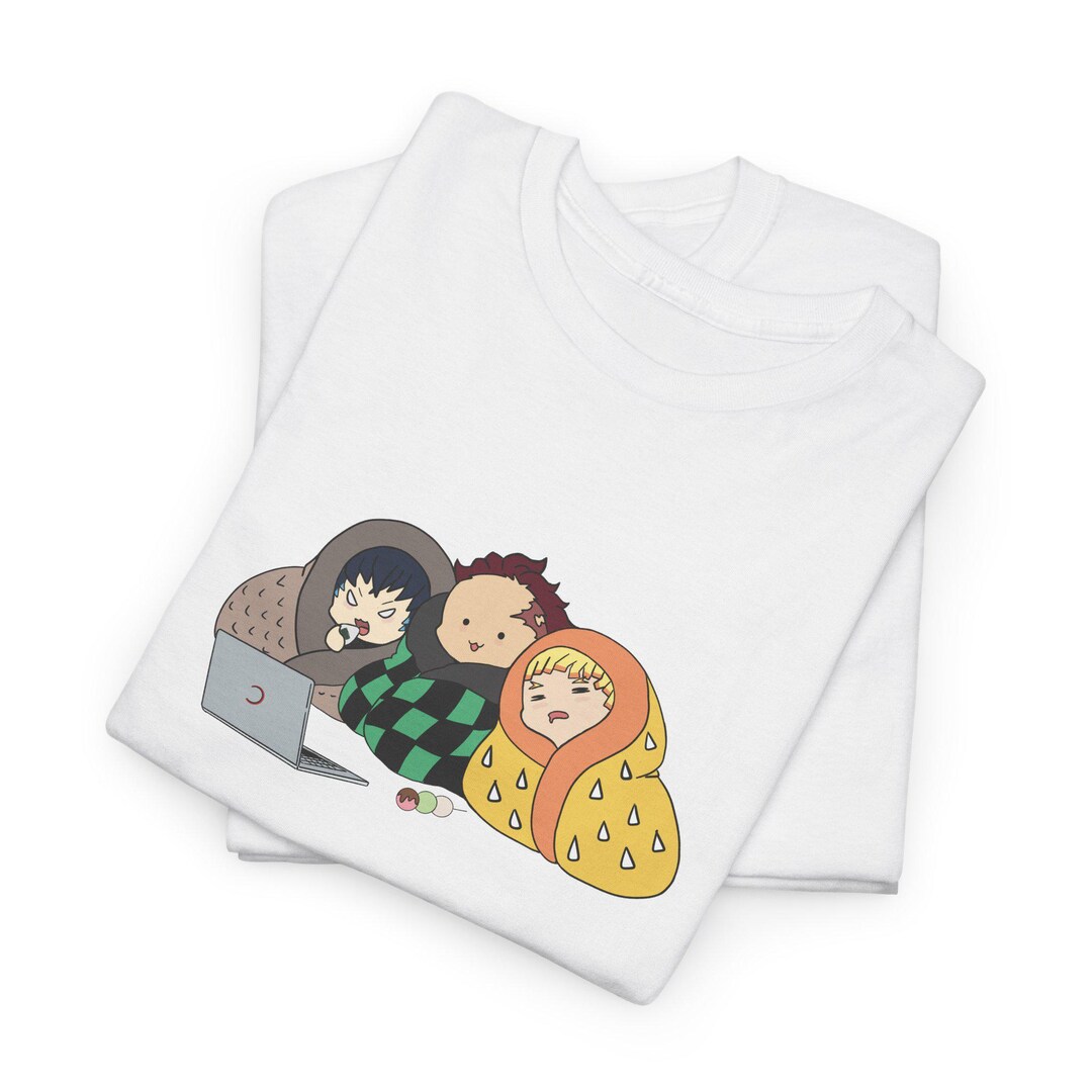 Demon Slayer / Kimetsu No Yaiba Sleepover Cute Cozy Chibi T-shirt ...