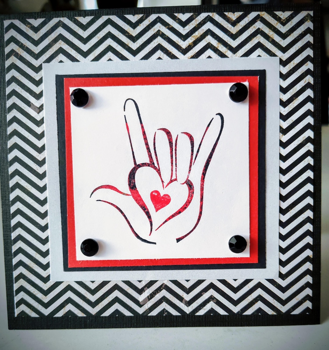 ILY Card: Single Card (sign Language Emblem) I Love You - Etsy