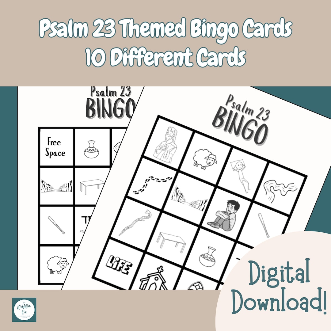 Psalm 23 Bible Bingo Game: Kids Church Activity (printable) - Etsy