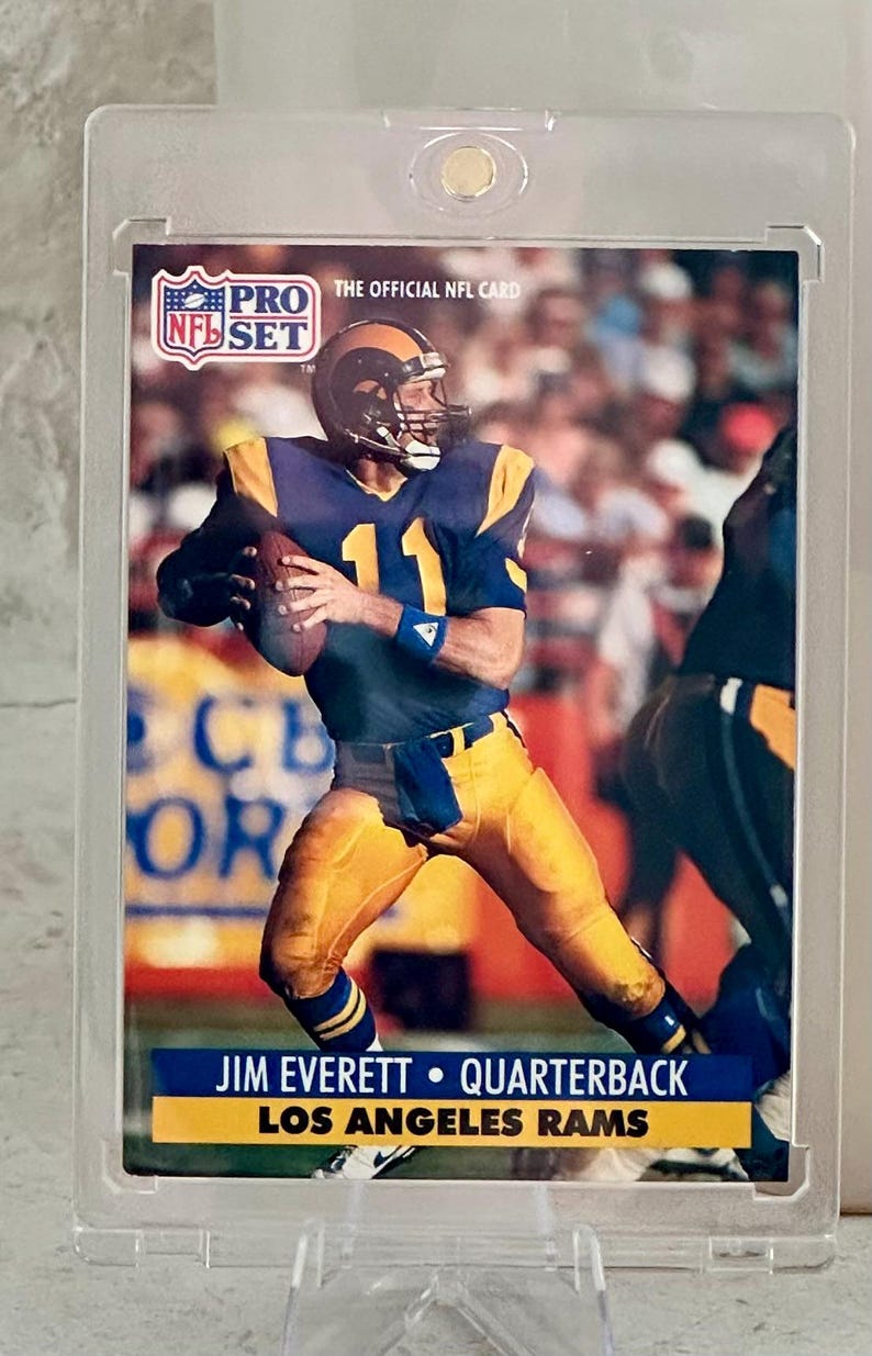 Jim Everett 1991 Pro Set Rams Card - One-touch Case/gift Bag - Etsy
