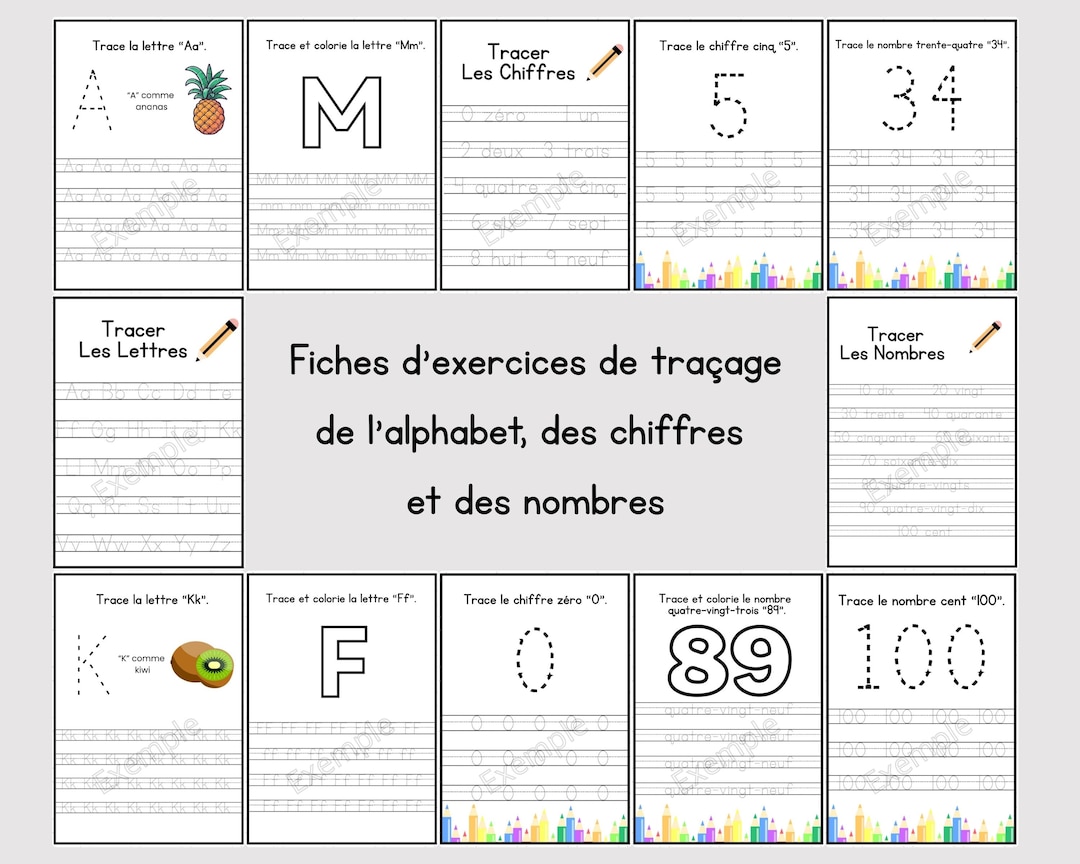 257 Pages – Traceable Alphabet A-Z + Numbers 0-100 – Kindergarten ...