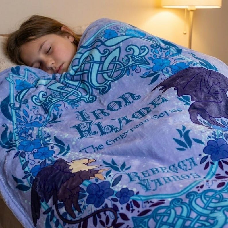 Fourth Wing Inspired Blanket, Empyrean Series Dragon Blanket, Fantasy ...