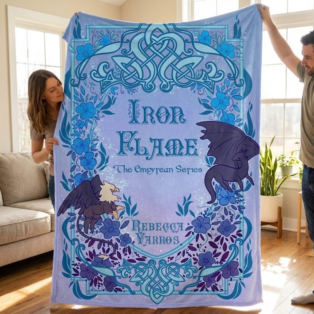 Fourth Wing Inspired Blanket, Empyrean Series Dragon Blanket, Fantasy ...