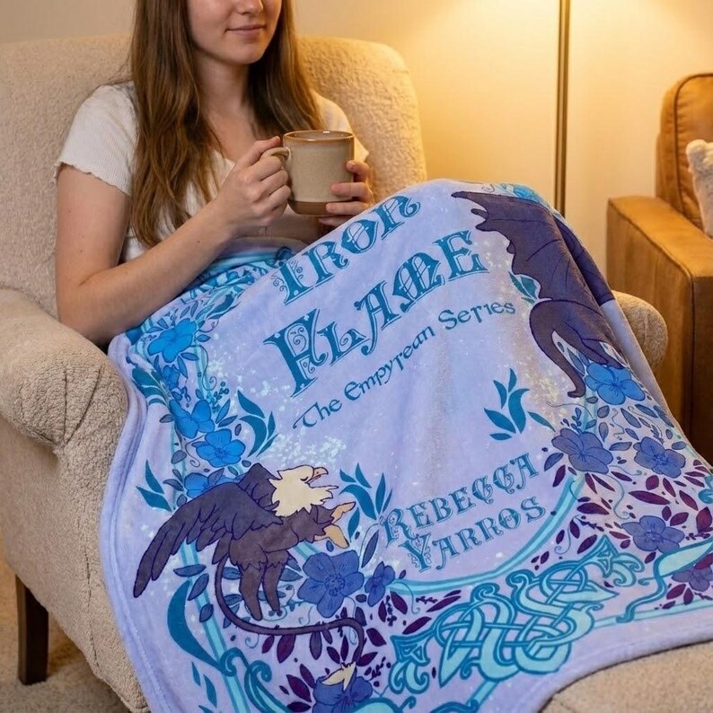 Fourth Wing Inspired Blanket, Empyrean Series Dragon Blanket, Fantasy ...