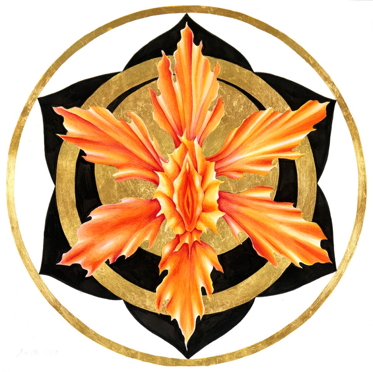 Yoni Flower Painting Sacral 2nd Chakra Divine Feminine - Etsy