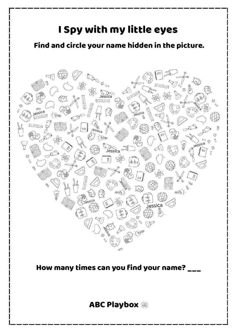 Personalised Name Workbook - All About My Name - Printable Activity ...