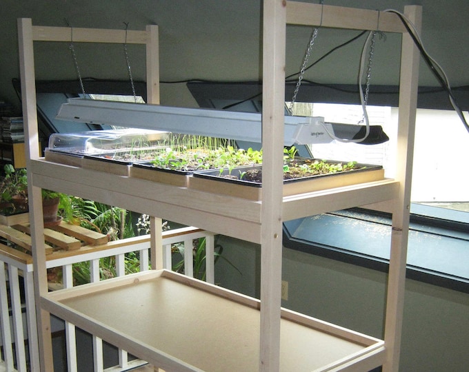 Grow Light Stand for Seed Starting With 3 Pullouts for 12 Trays - Etsy