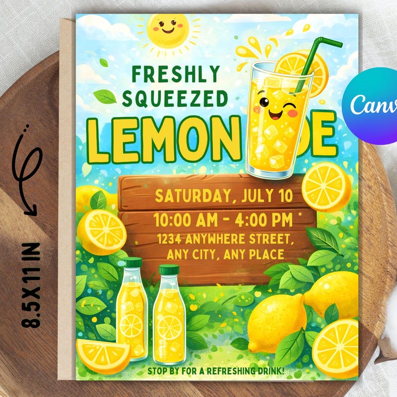 Lemonade Stand Flyer - Etsy