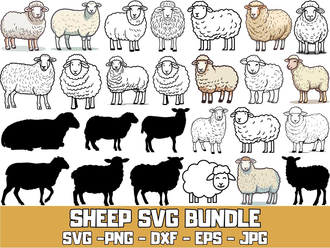Sheep SVG Bundle: Farm Animal Cut Files (digital Download) - Etsy