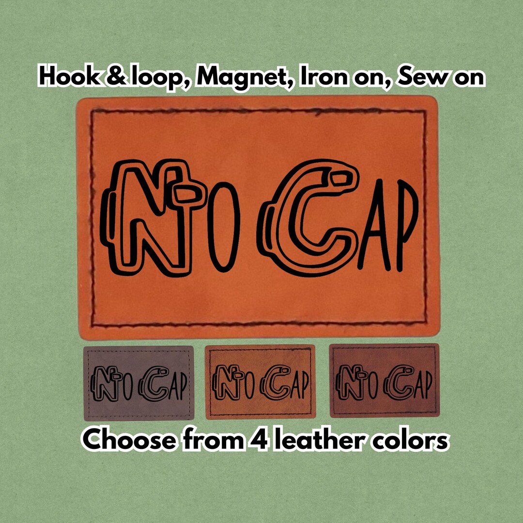 No Cap - Leather Patch - Gen Alpha Meme Among Us - Magnet, Hook and ...