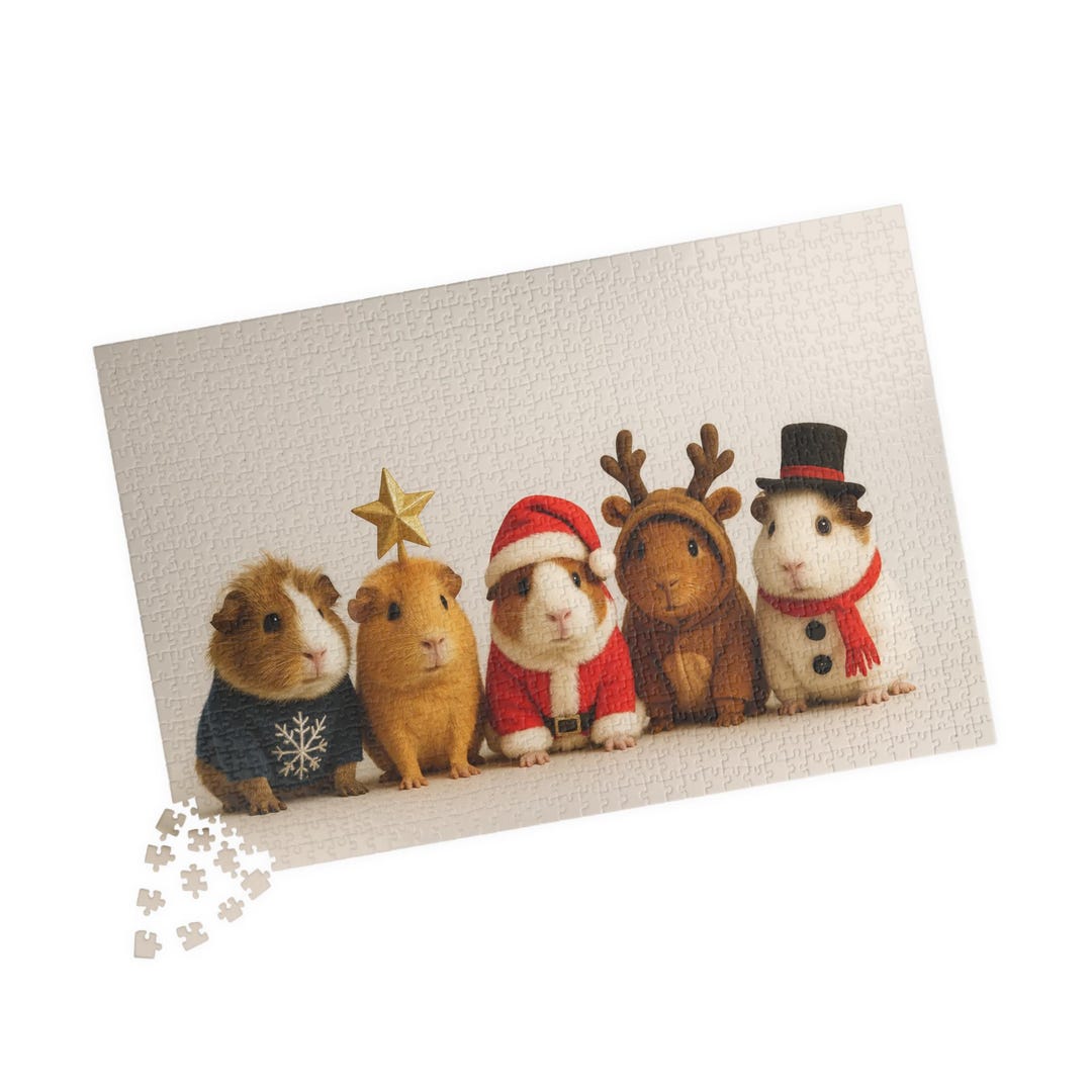 Christmas Guinea Pig Puzzle, Holiday Jigsaw Game (1014-piece) - Etsy