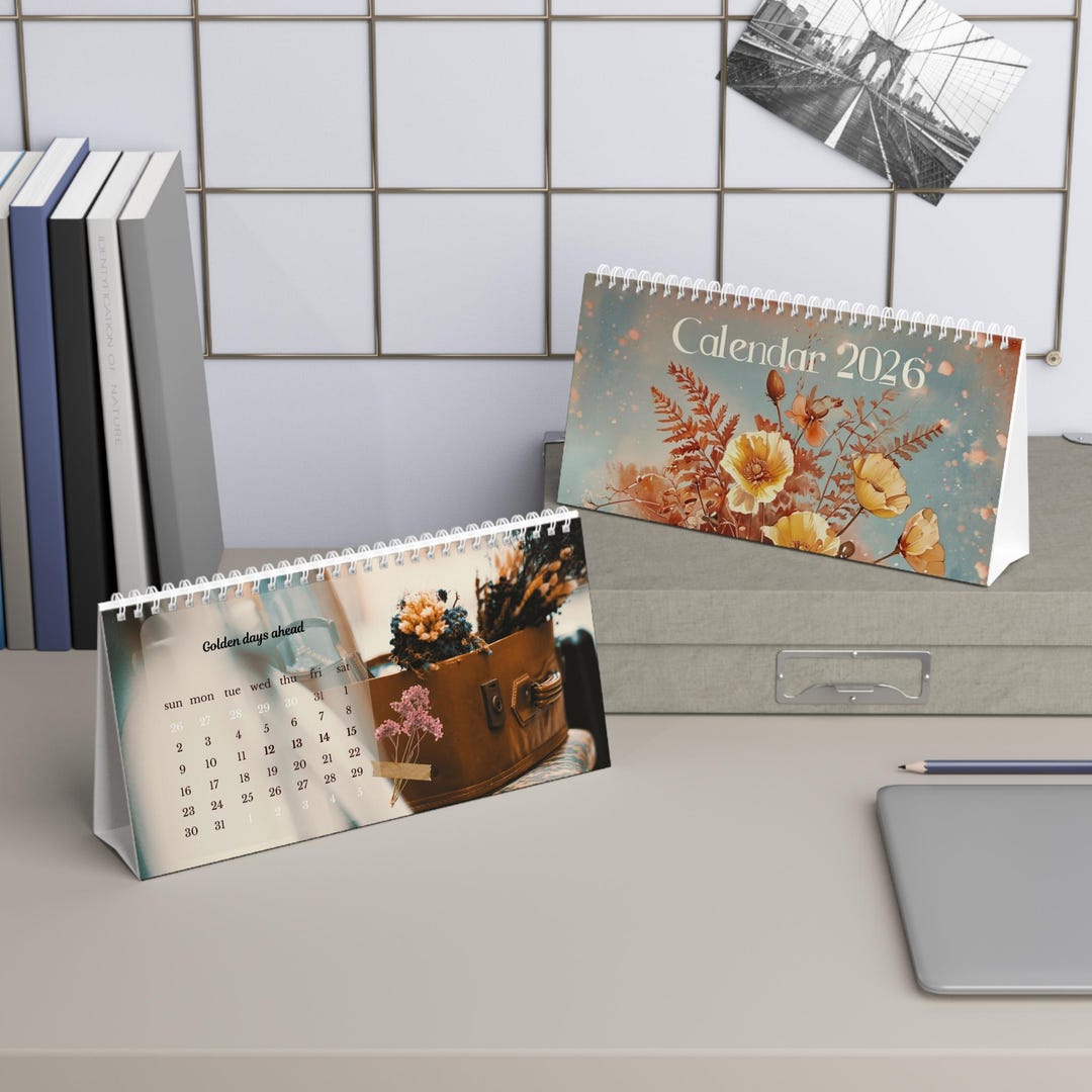 Season Desk Calendar 202x | Inspirational Home Office Decor, Monthly ...