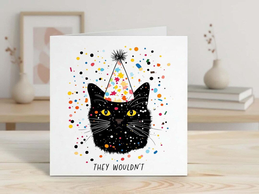 Funny Cat Birthday Card, Cat Lover Birthday Card, Cute Kitty Birthday ...
