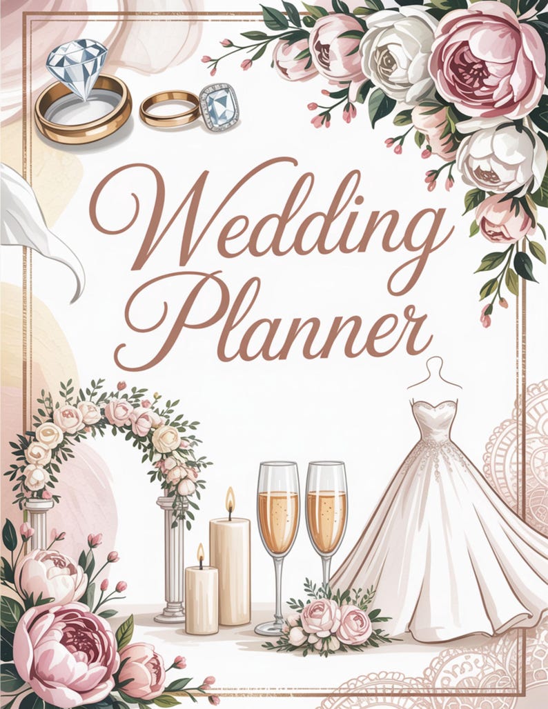 Luxury Wedding Planner, Printable Wedding Planning Binder, Editable ...