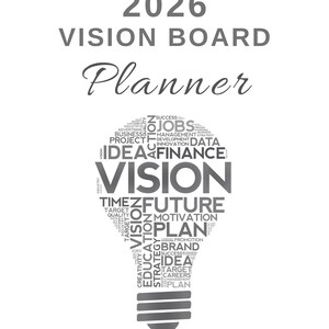 2026 Vision Board Planner, Digital Download, Printable Editable, Goal ...