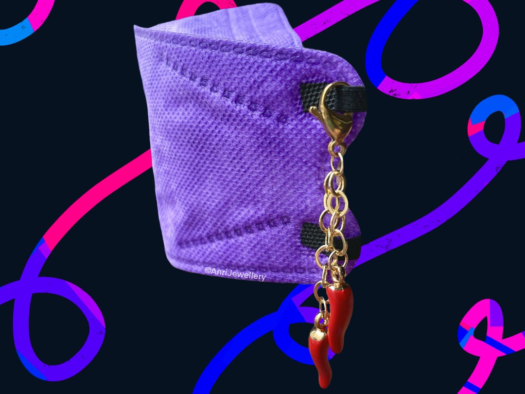 Red Chilli Pepper Mask Charm - Etsy
