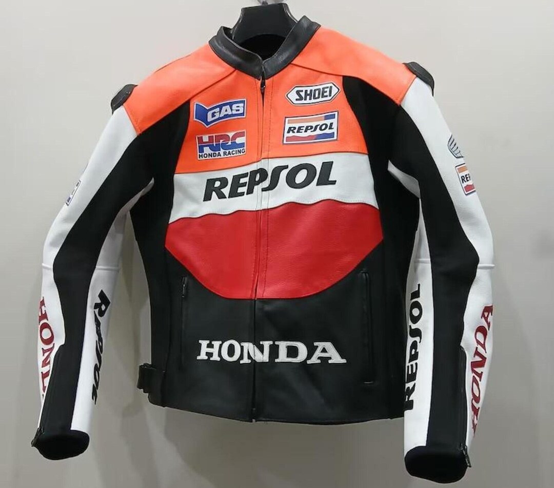 Honda Repsol Motorcycle Leather Jacket: CE Level 2 Protection - Etsy