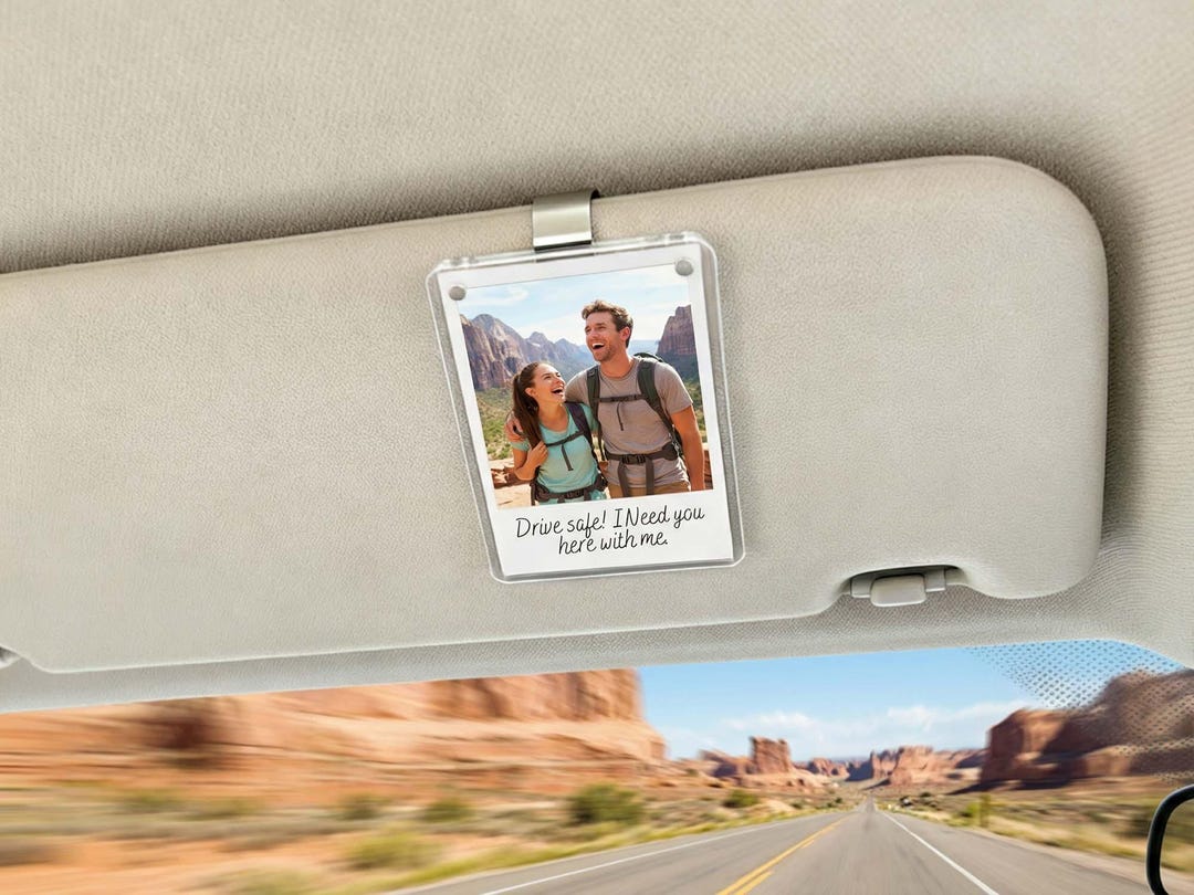 Personalized Photo Car Visor Clip - Custom Sun Visor Decoration for Car ...