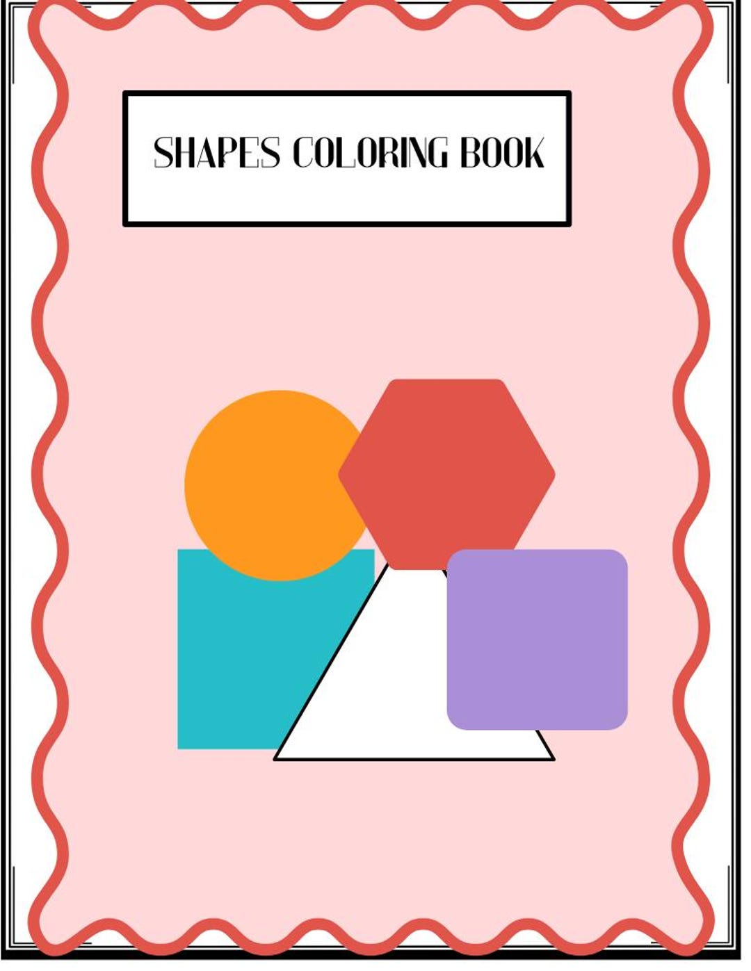 Shapes Coloring Book - Etsy