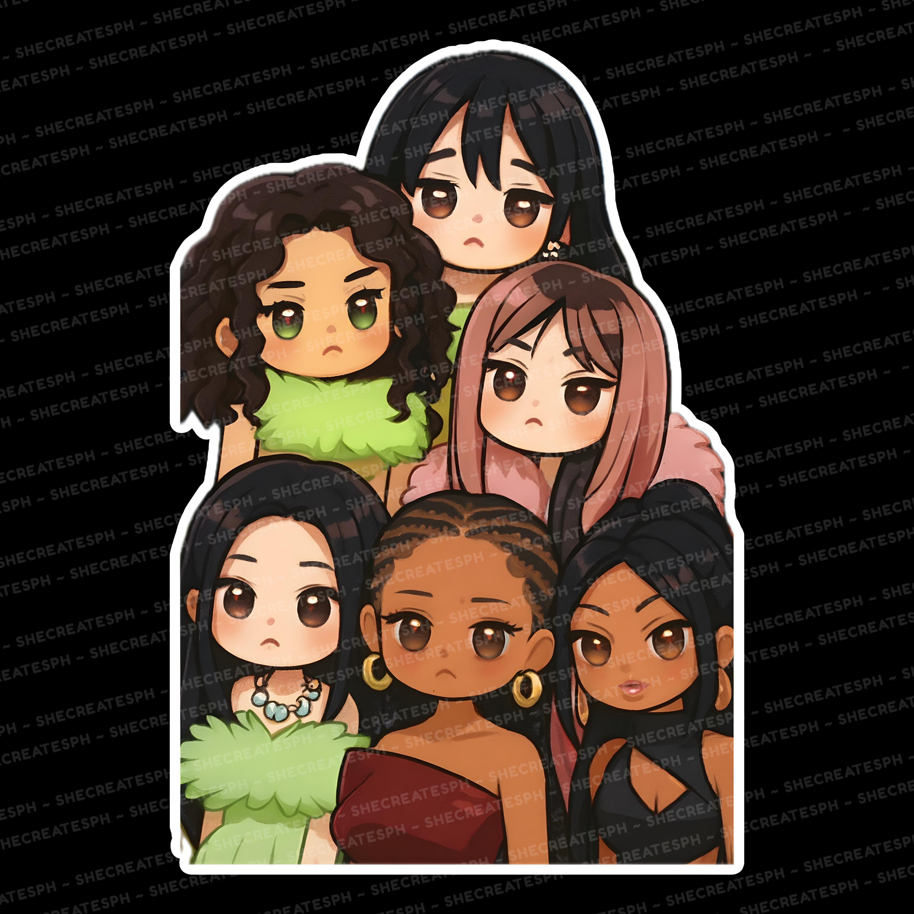 KATSEYE Chibi Girl Group Stickers: Printable PNG + SVG Pack - Etsy