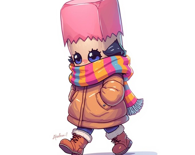 Winter Potato Characters Clipart, Kawaii Cartoon Kids (digital Download ...