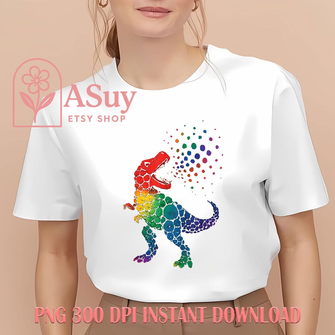 Polka Dot T Rex Dinosaur Dot Day for Boys Kids Toddler PNG - Etsy