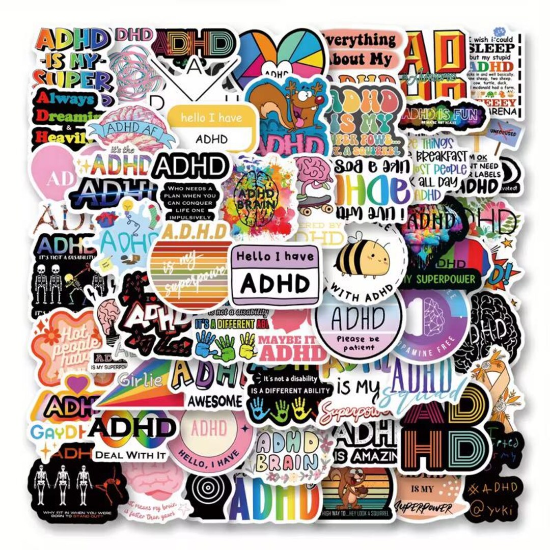 ADHD Sticker Set | Freely Selectable Quantity | Stickers | Various ...