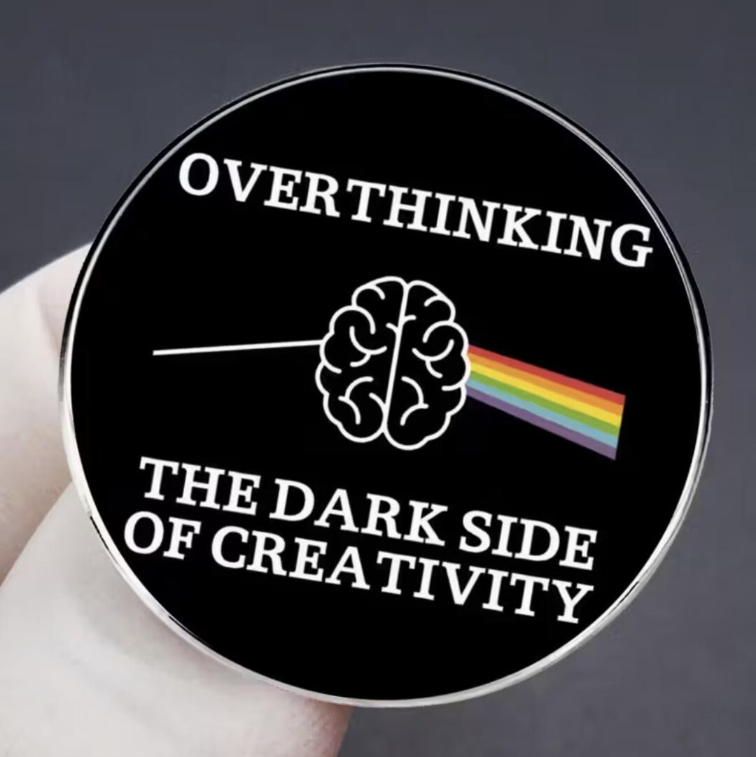 Emaille Pin Overthinking Dark Side Creativity I ADHS Angst ...