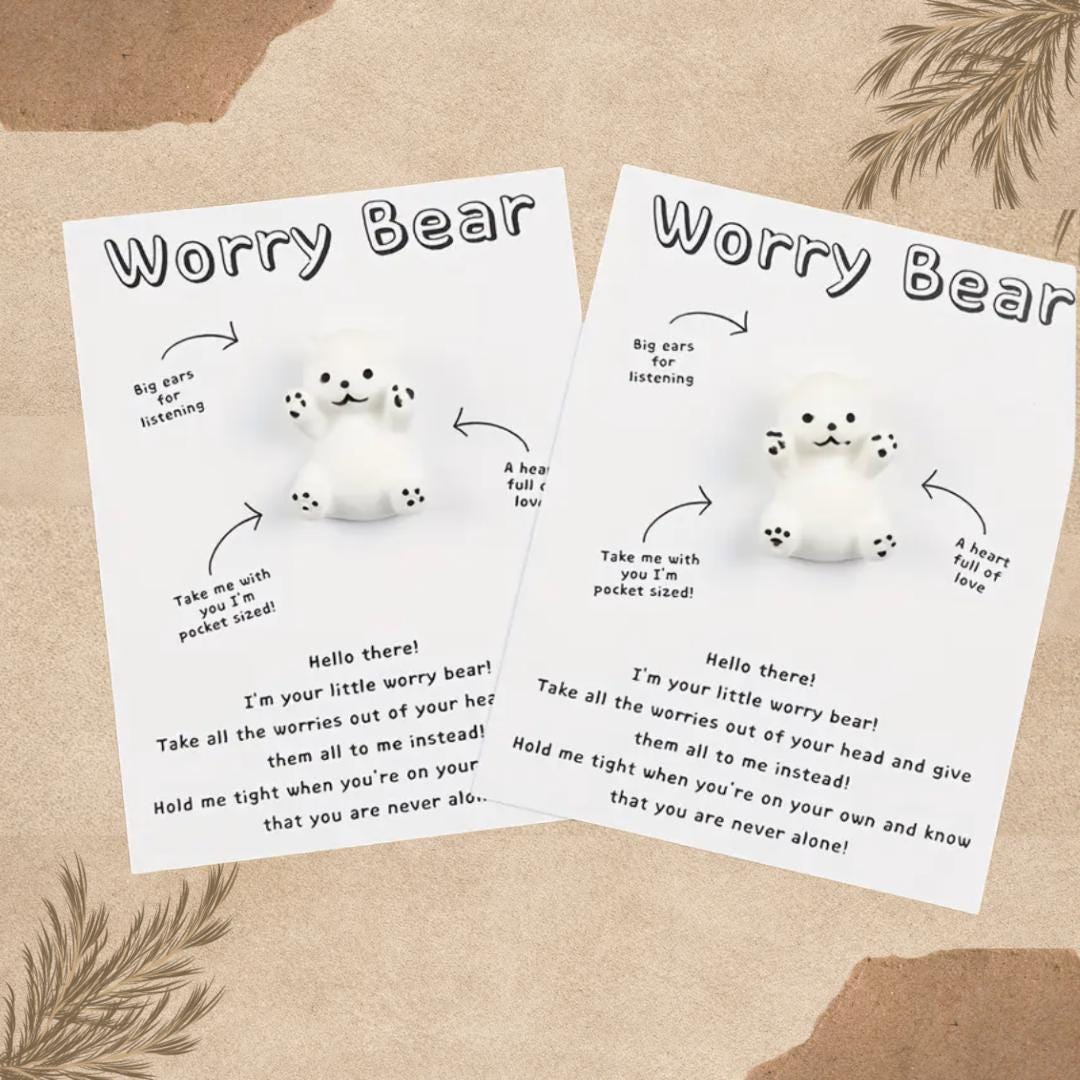 Pocket Hug Worry Bear | Sweet Companion Against Worries & Stress ...