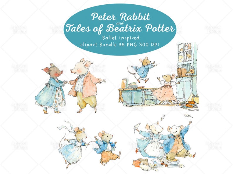 Peter Rabbit and Tales of Beatrix Potter Ballet Inspired 38 PNG - Etsy