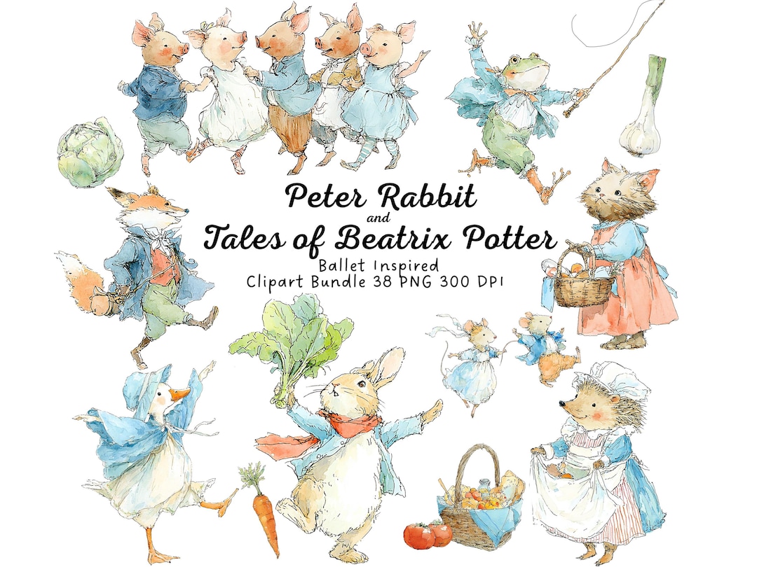 Peter Rabbit and Tales of Beatrix Potter Ballet Inspired 38 PNG - Etsy