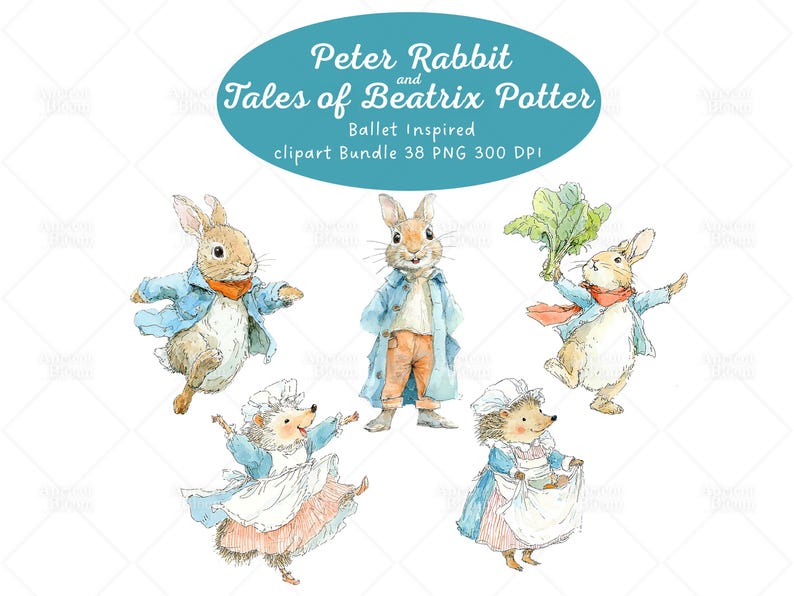 Peter Rabbit and Tales of Beatrix Potter Ballet Inspired 38 PNG - Etsy