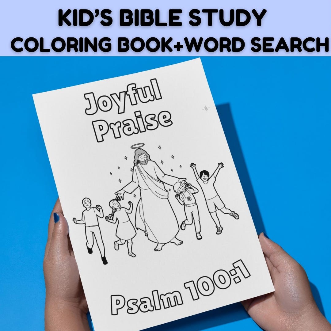 Psalm 100:1 Joyful Praise Bible Verse Sunday School Activity (digital ...