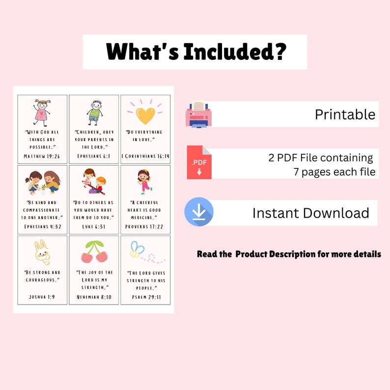 Printable Memory Verse Cards for Kids: Sunday School and Youth ...